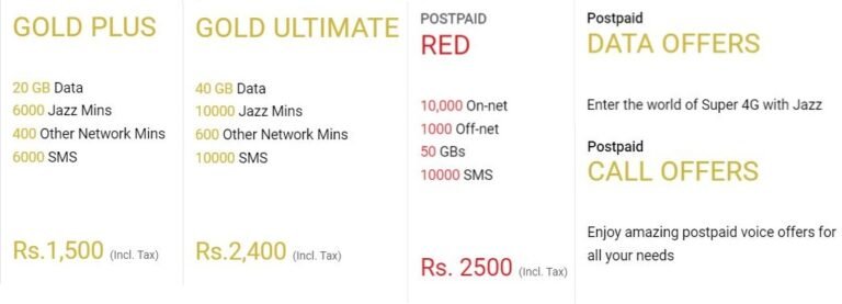 Jazz Internet Packages Latest 2025 - Network Hub