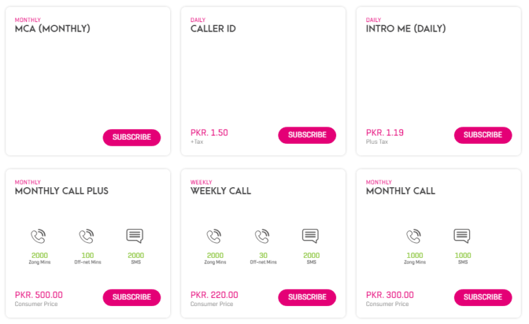 Zong Call Packages LATEST 2025 - Network Hub